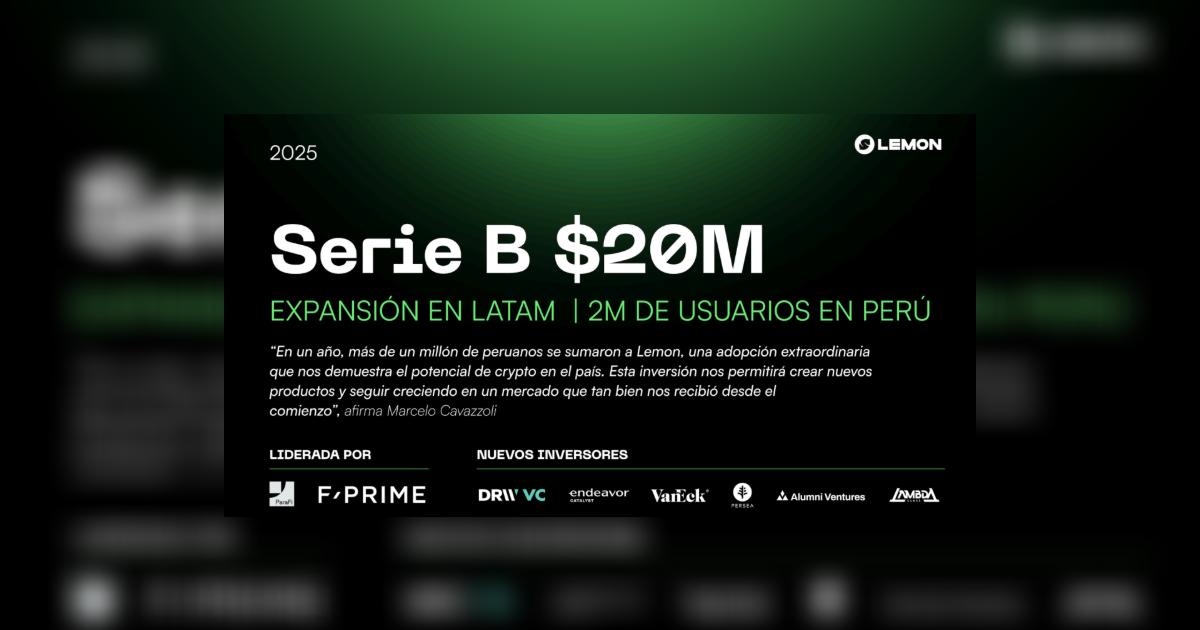 Lemon levanta 20 millones de dólares en Serie B y proyecta superar los 2 millones de usuarios en ...