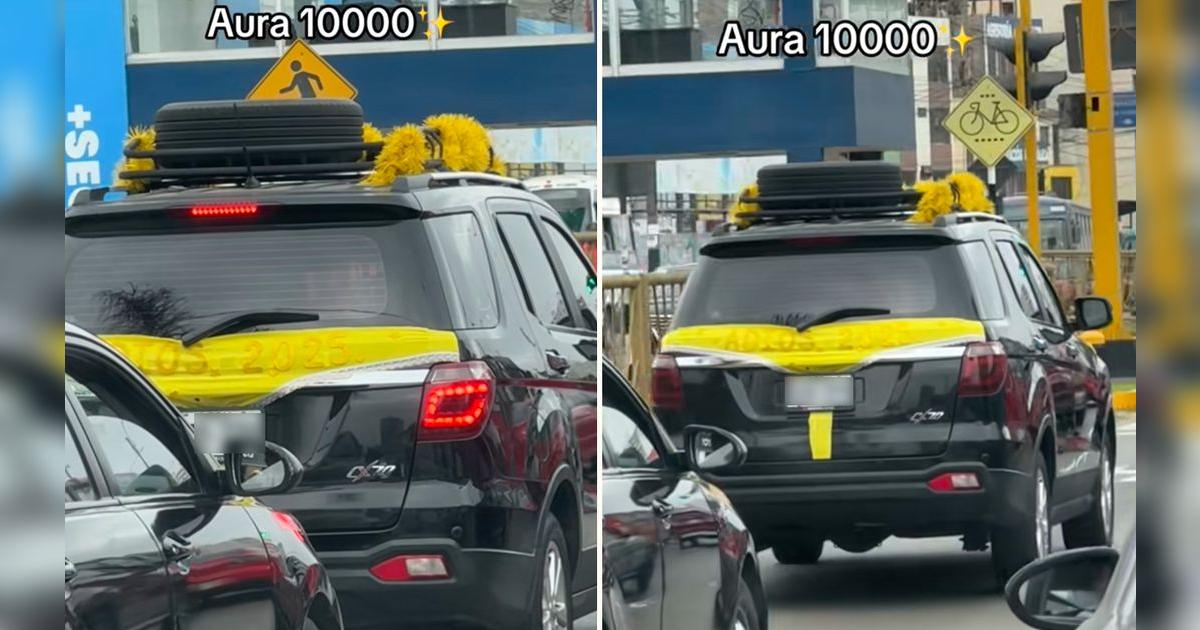 Conductor peruano causa sensación al colocar ‘ropa interior’ amarilla a ...