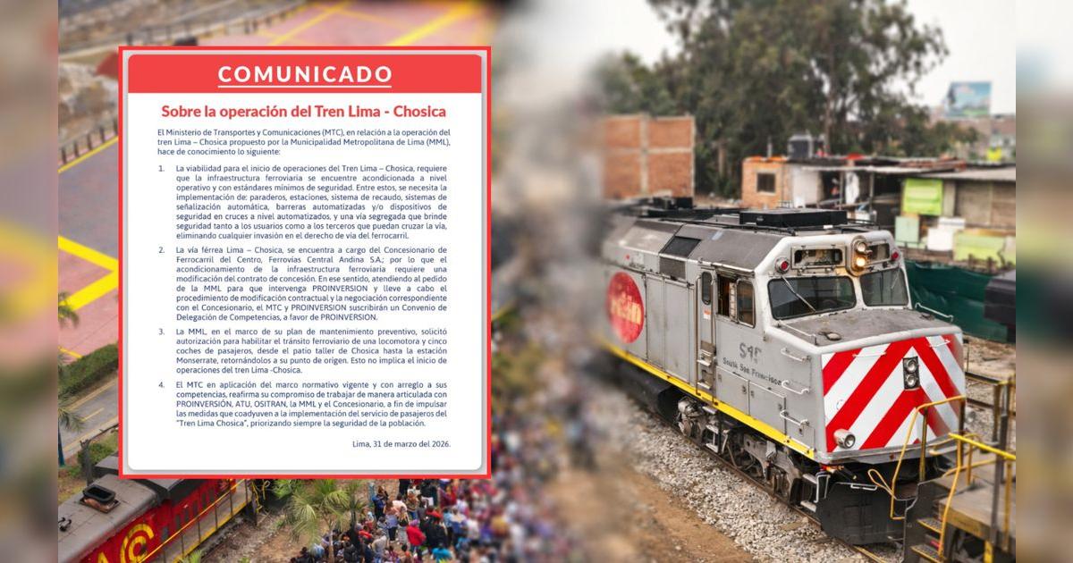 Tren Lima - Chosica: MTC aclara que aún no ha autorizado el inicio de ...
