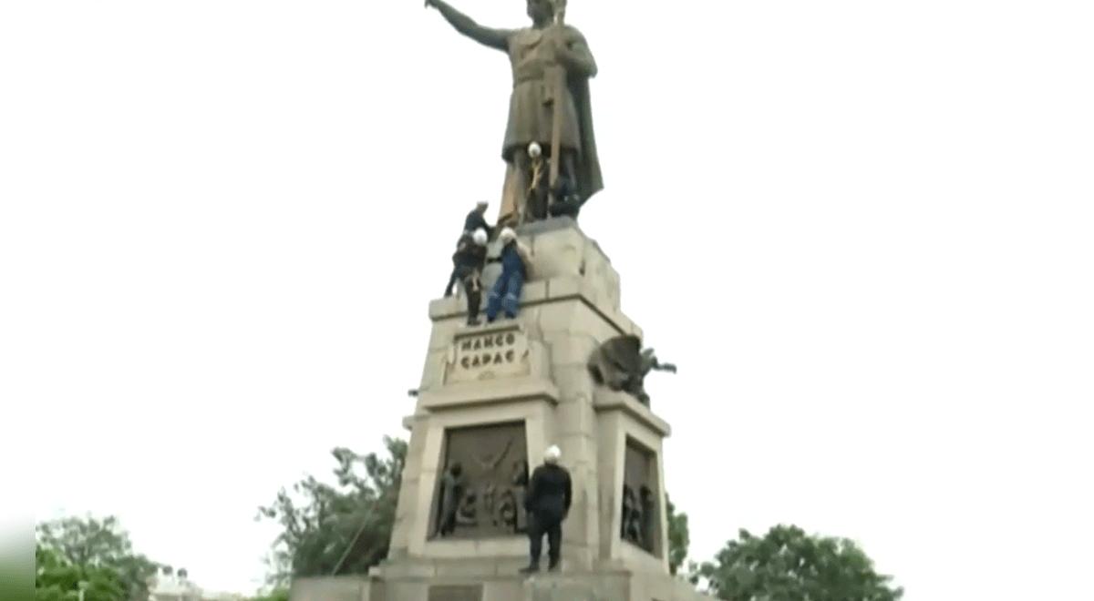 La Victoria: rescatan a hombre que subió hasta lo alto del monumento ...