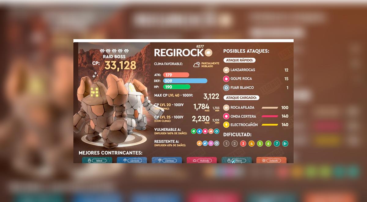 Pokémon GO: Regirock shiny, cómo capturarlo y mejores counters para incursiones de nivel 5 ...