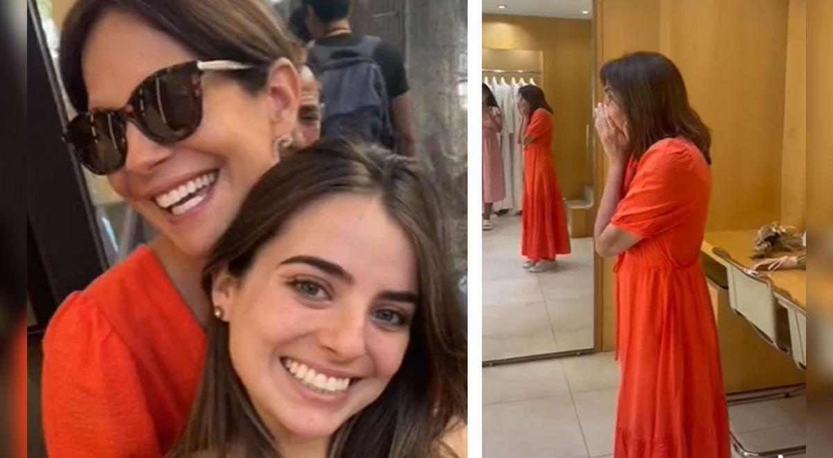 Karina Calmet llora al ver a su hija Naelah Giha vestida de novia ...