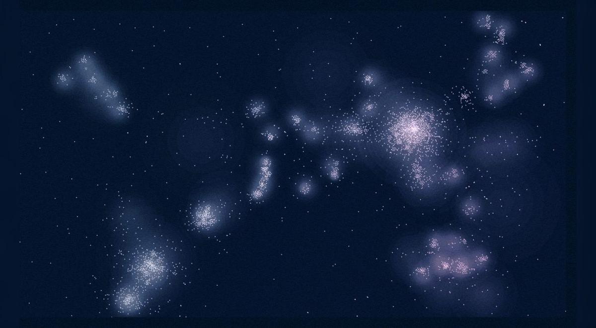 They discover a new giant galaxy cluster with a mass of 10,000 trillion times the mass of the ...