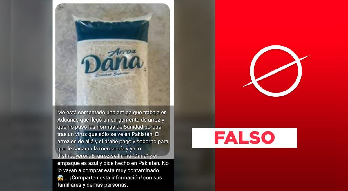 Es falso el viral sobre supuesto cargamento de "arroz Dana" contaminado ...