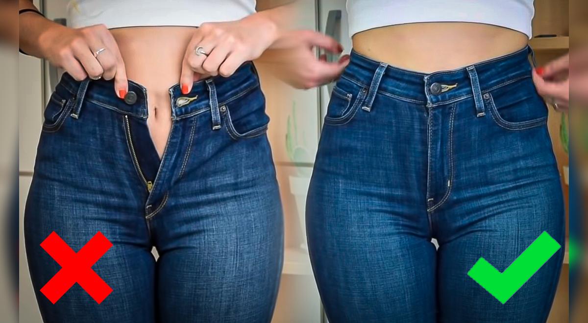Trucos caseros: ¿Qué hacer cuando la cintura de mi jean me queda pequeña y no cierra? | arreglar ...