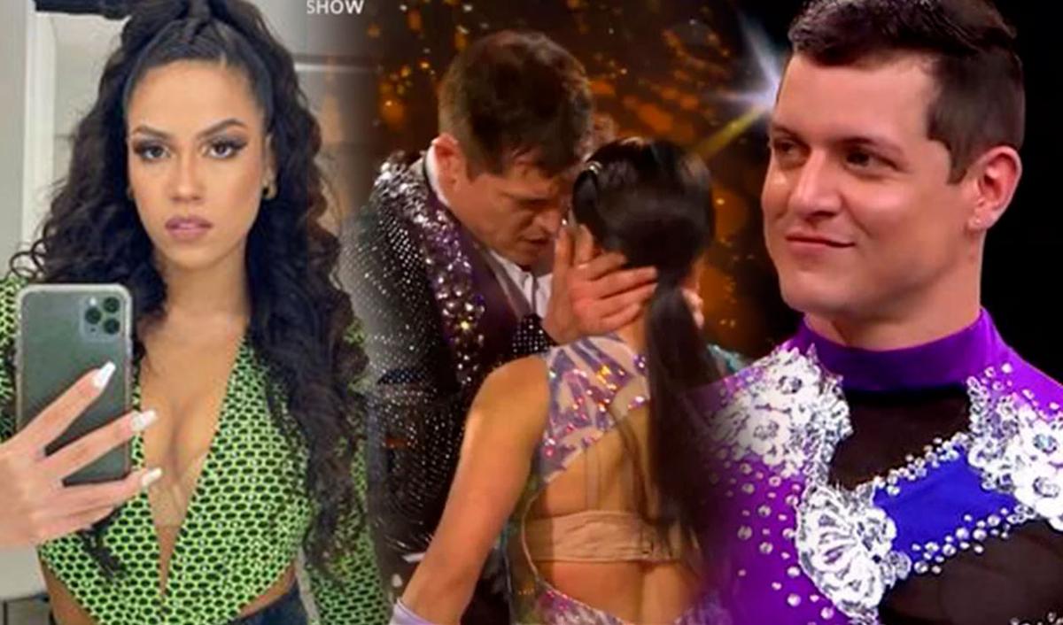 Gino Pesaressi besa a su bailarina Alexandra Clavijo durante la final ...