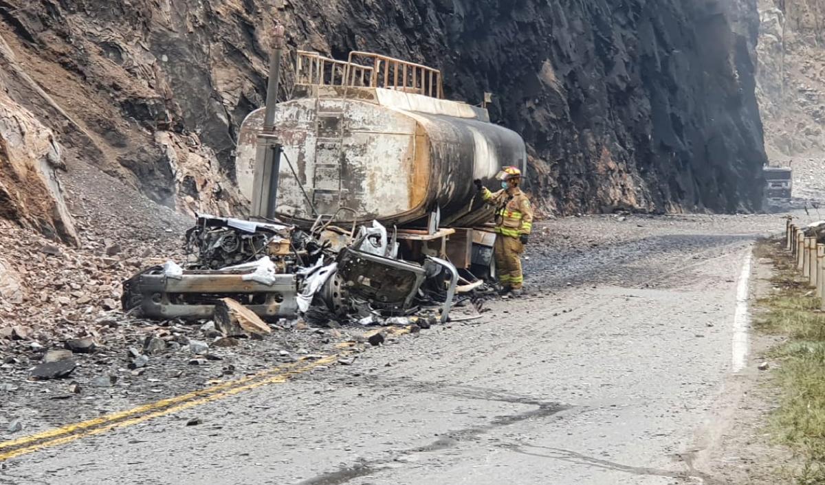 Así quedó la Carretera Central tras explosión de camiones con ...