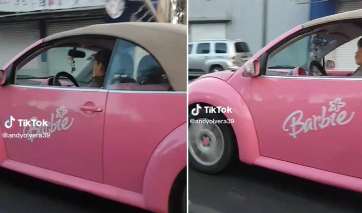 TikTok viral: captan a mujer manejando su carro de la Barbie y se vuelve viral: “Mi sueño ...