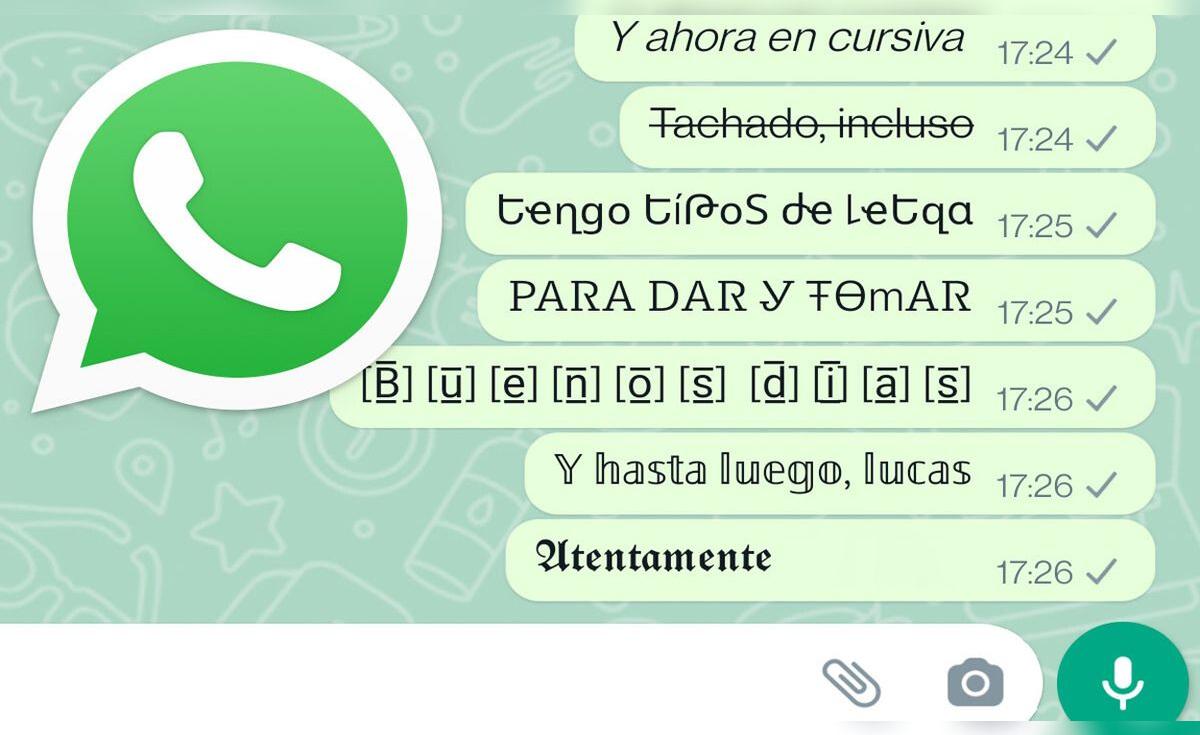 WhatsApp: aprende a enviar mensajes con distintos tipos de letra y sin instalar apps extrañas ...