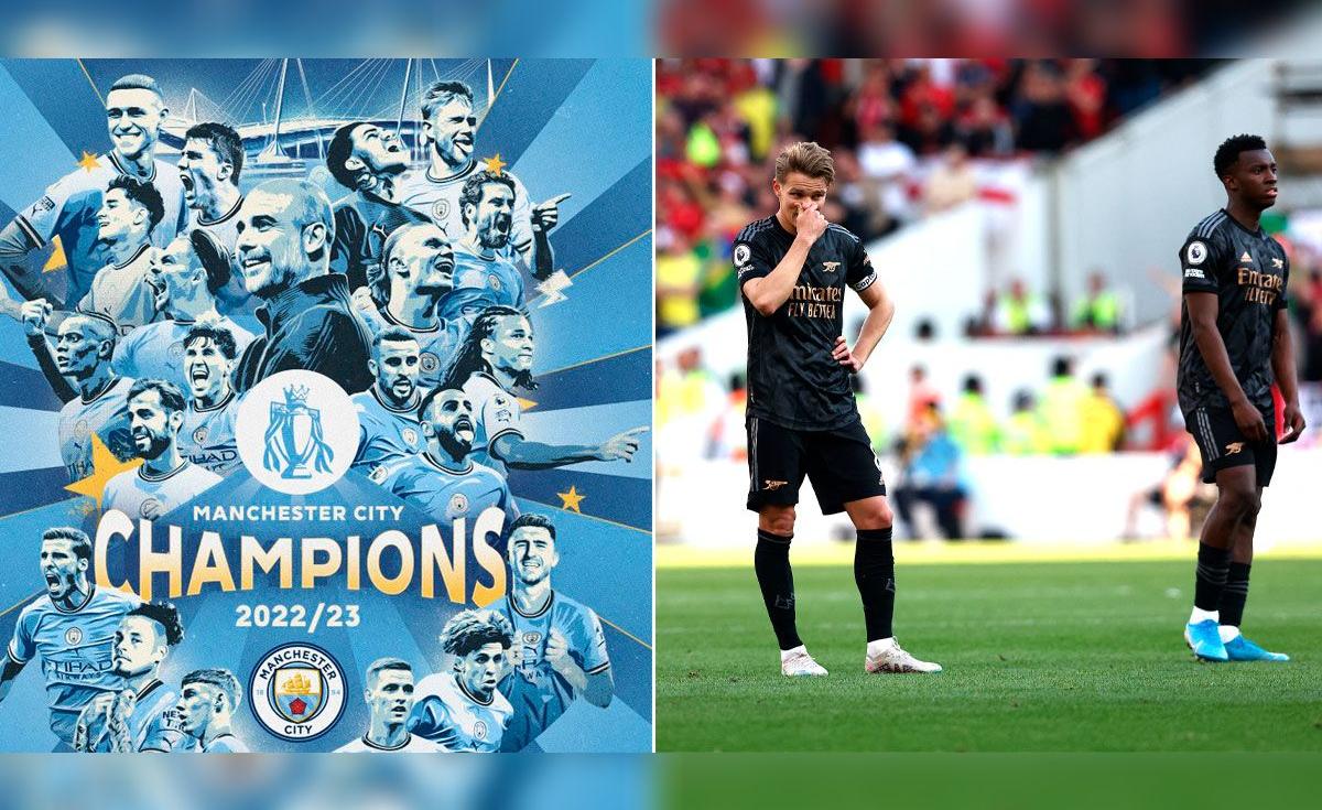 Arsenal perdió 1-0 ante el Nottingham y Manchester City se coronó ...