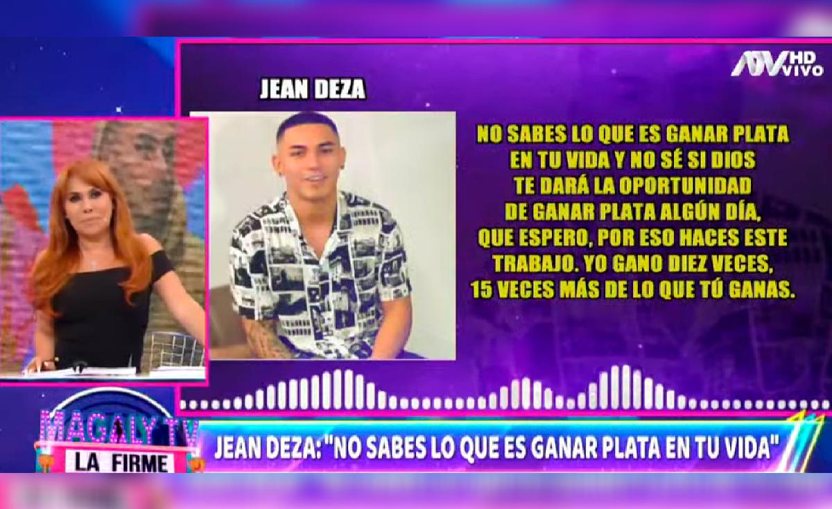 Jean Deza menospreció a reportera de "Magaly TV, la firme": "No sabes ...