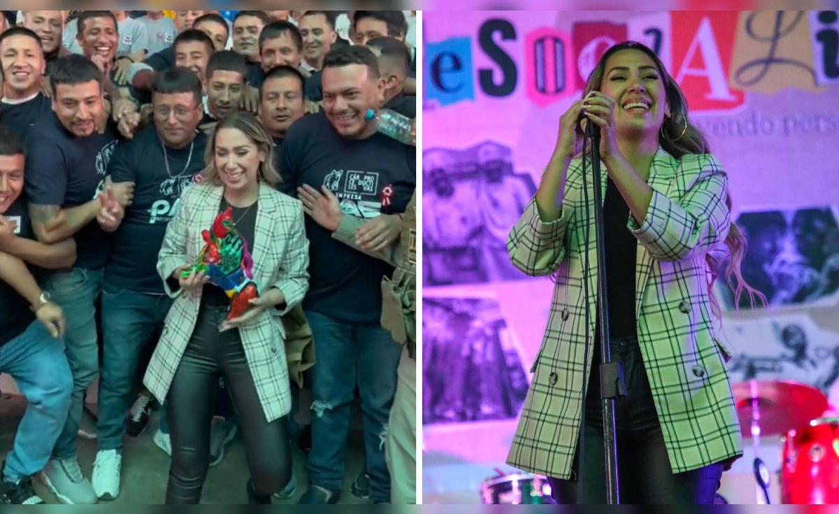 Angie Chávez visita penal de Lurigancho y canta con internos: "Fue un ...