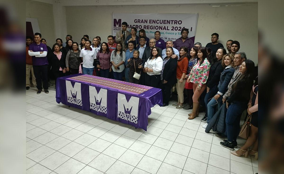 Líder del partido morado Luis Duran inaugura local provincial en Maynas