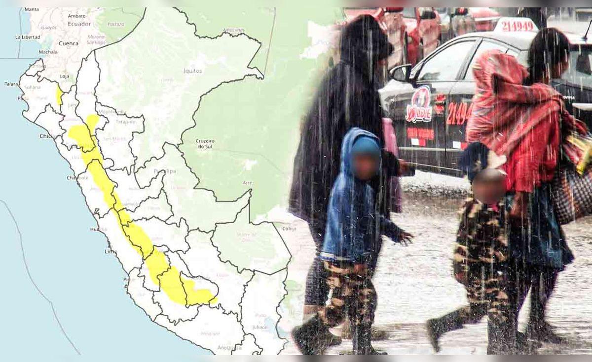 Senamhi alerta lluvia y ráfagas de viento en 13 regiones del Perú ...