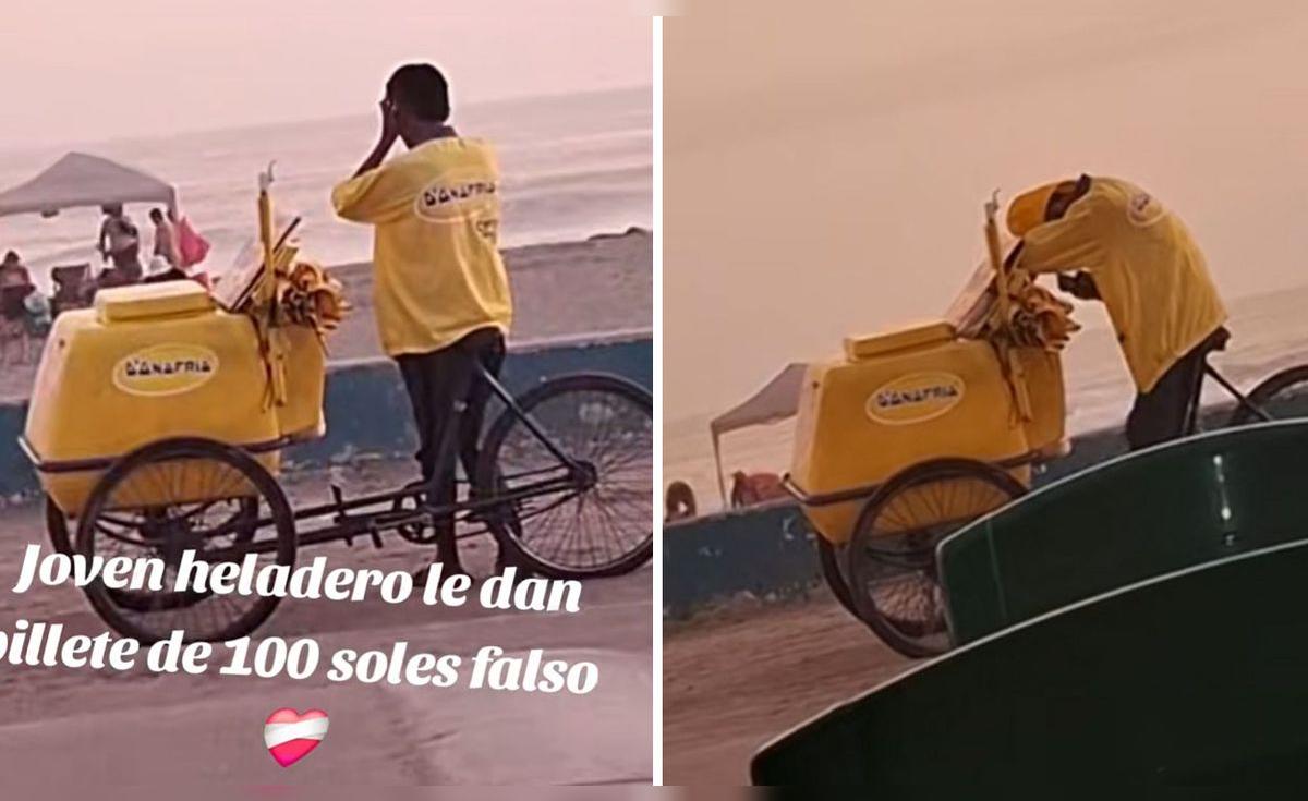Heladero peruano rompió en llanto al descubrir que le dieron billete de ...