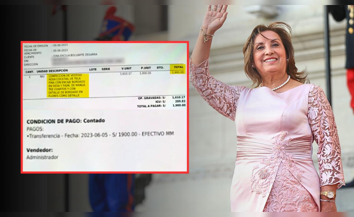 Revelan que Dina Boluarte compró vestido de casi S/2.000 días antes de ...