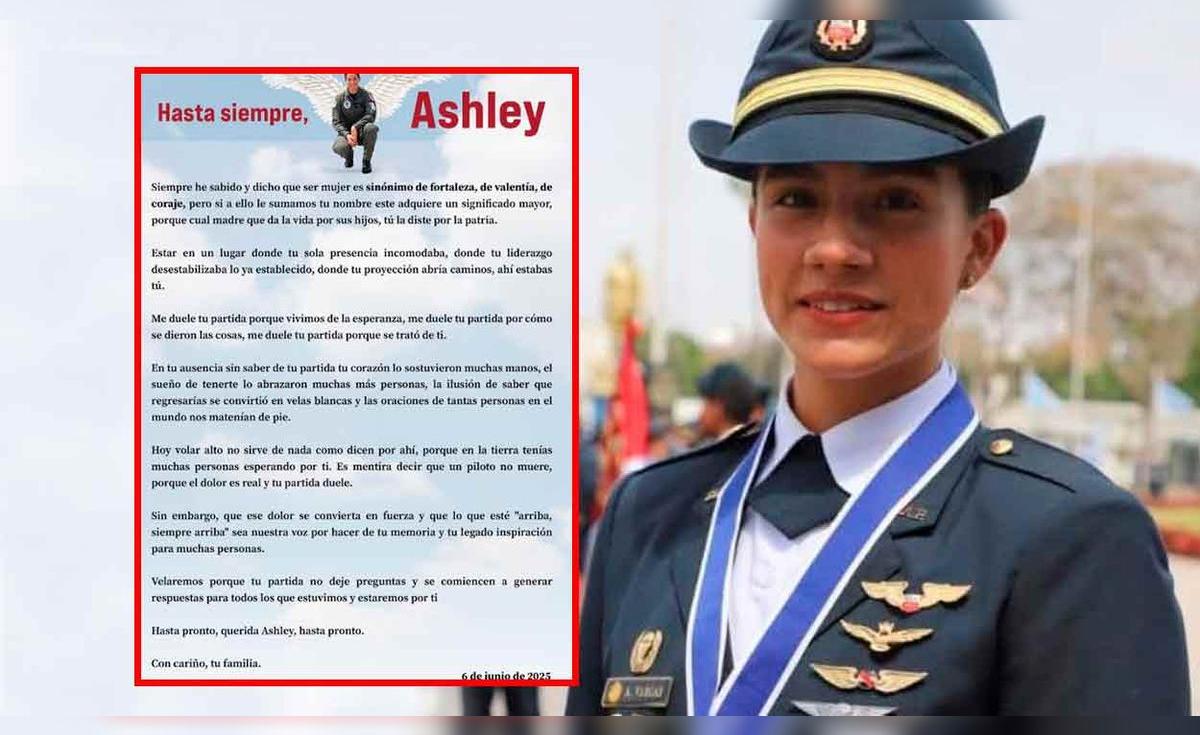Ashley Vargas y la carta de despedida que le dedica su familia: “El ...