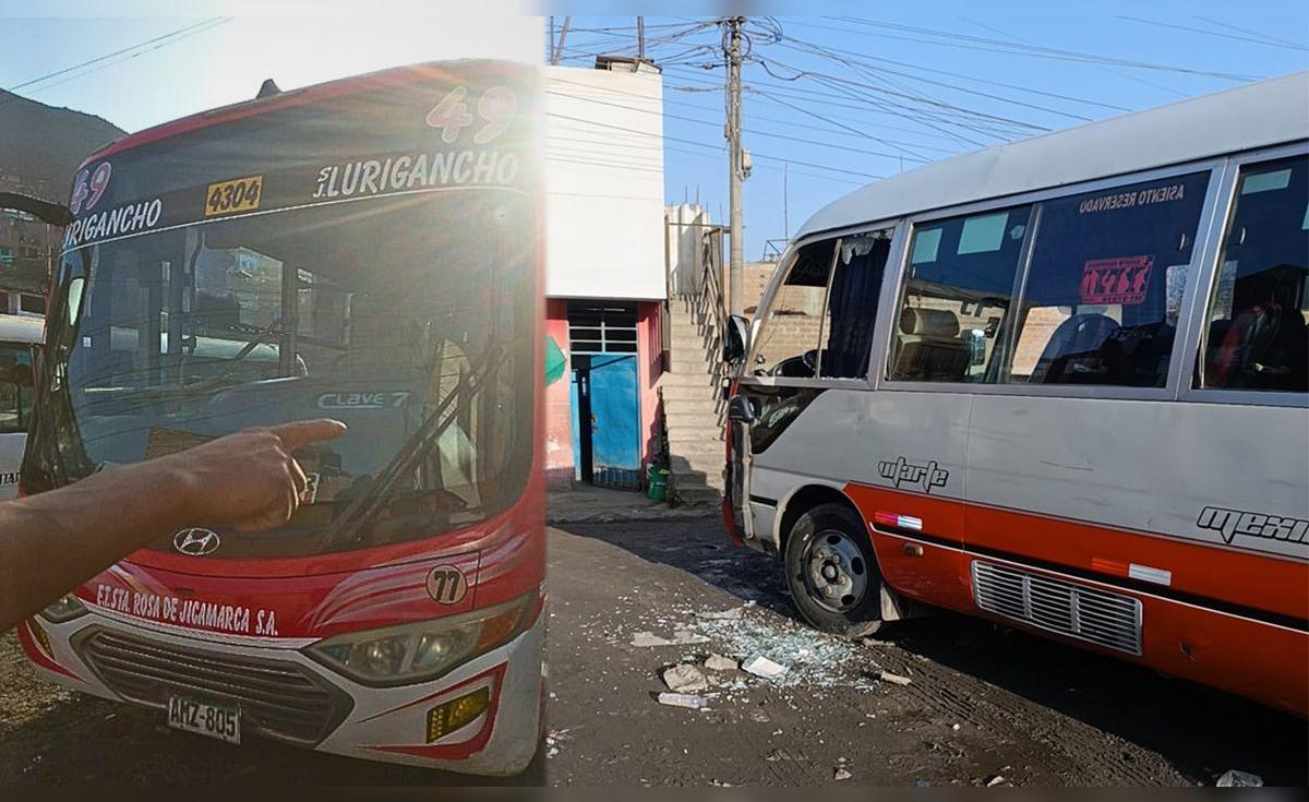 Ataque a buses de la Línea 49 en SJL deja un herido y amenaza: “La otra mato a los conductores ...
