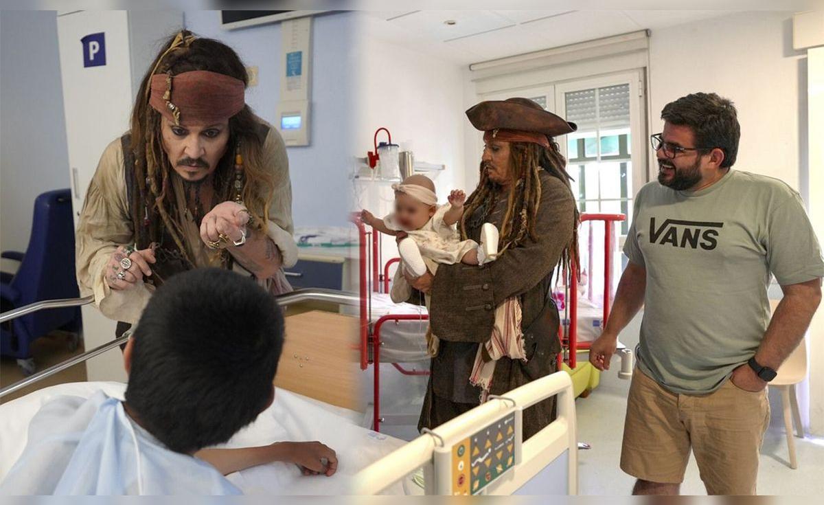 La emotiva visita de Johnny Depp como Jack Sparrow a un hospital ...