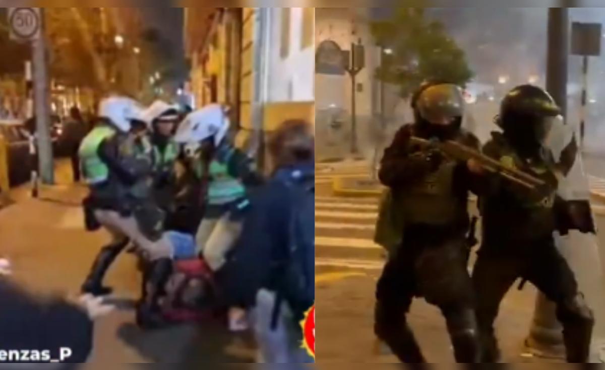 Policías fueron grabados apuntando y agrediendo a manifestantes durante ...