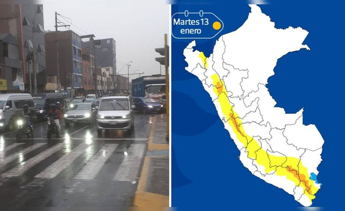 Senamhi advierte que lluvias, granizo y nieve de moderada a fuerte ...