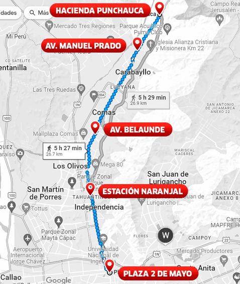 Marcha Los Conos de Lima: ¿desde donde partirán y qué rutas tendrán las ...