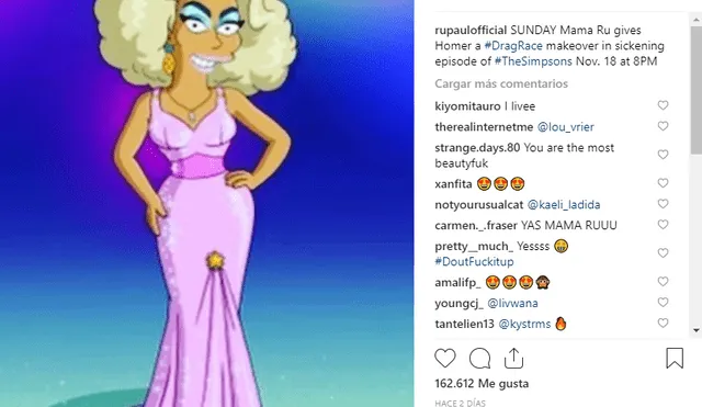 Los Simpson: RuPaul transformará a Homero y a Marge en drag queens ...