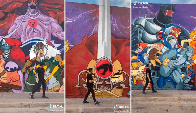 TikTok viral: joven fanático de los Thundercats realiza un enorme mural ...