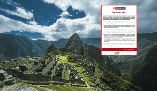 Ministerio de Cultura rechaza inclusión de Machu Picchu en 'lista negra' de turismo y defiende ...