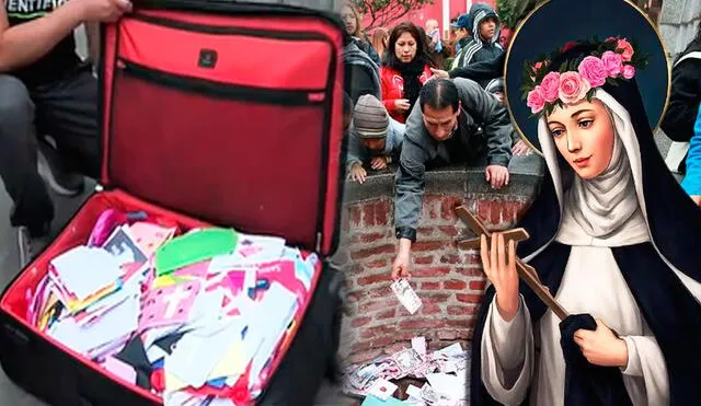Devoto lleva una maleta llena con 3.000 cartas para arrojarlas al pozo de Santa Rosa de Lima ...