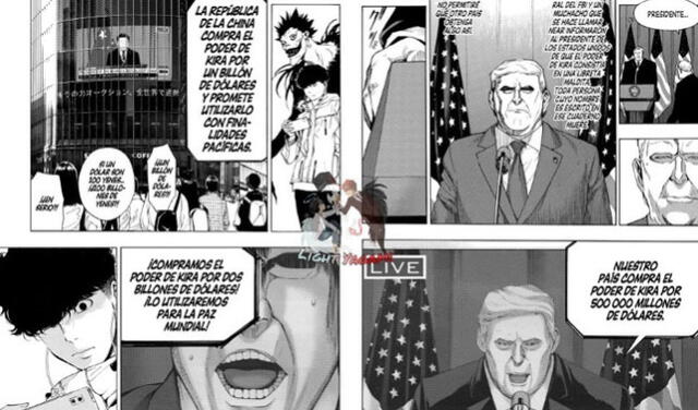 Death Note One Shot 2020 Manga completo: Donald Trump compra la Death ...