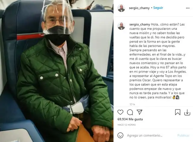 Sergio Chamy, de El agente topo, realiza su primer viaje para los Oscar ...