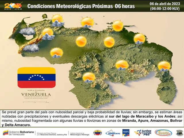 Lluvias en Venezuela hoy 6 de abril: cual es el pronóstico del Inameh ...