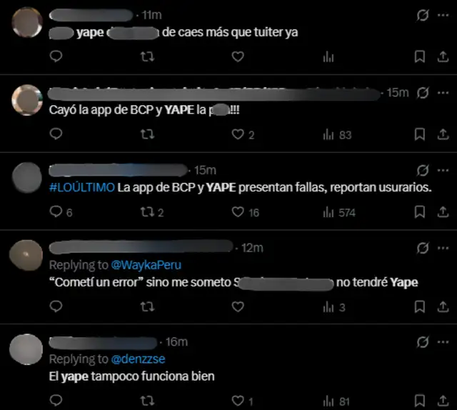 Usuarios reportan redes la caída la app del Yape y BCP: habrían ...