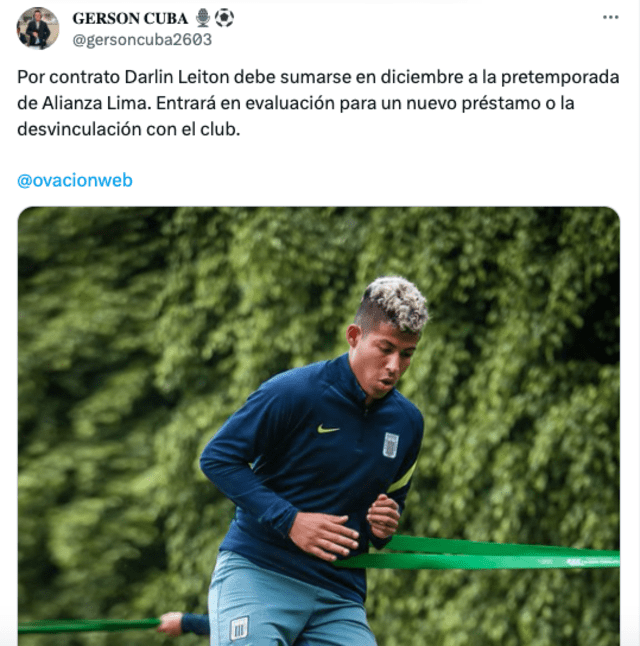 Alianza Lima: ¿Darlin Leiton regresará al club blanquiazul para el 2024 ...