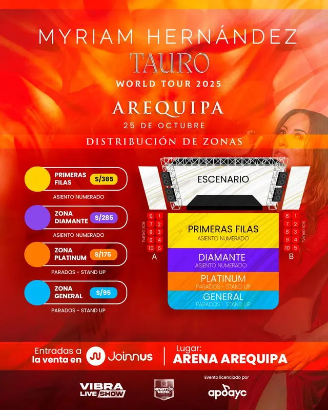 Myriam Hernández en Perú 2025: fechas, venta de entradas, precios para su concierto en Arequipa ...