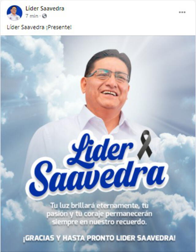 Líder Saavedra, candidato al Congreso por APP, falleció tras grave ...