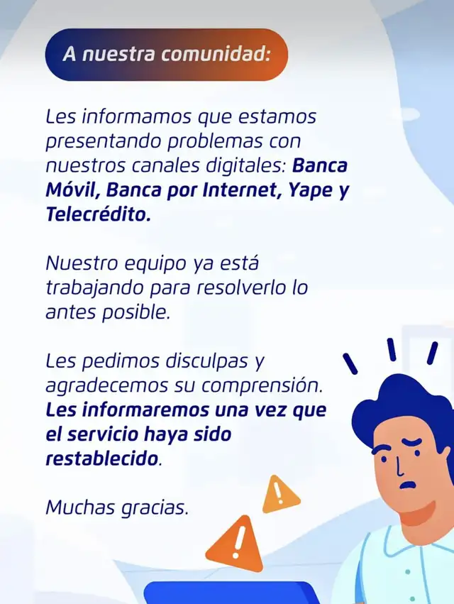 Usuarios reportan redes la caída la app del Yape y BCP: habrían ...